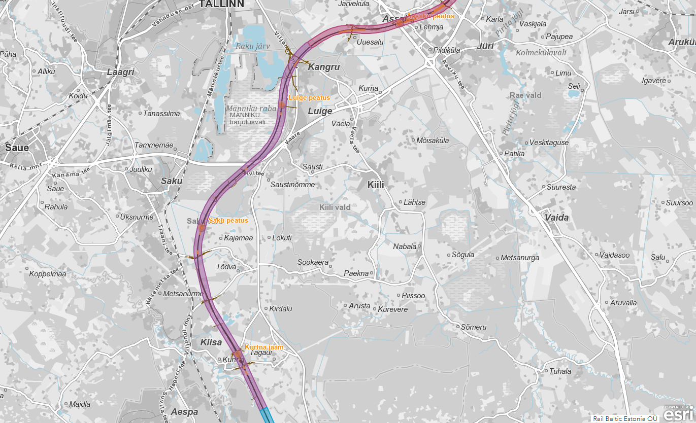 Teade Rail Baltica raudteetrassi lõigu „Kangru - Harju ja Rapla ...